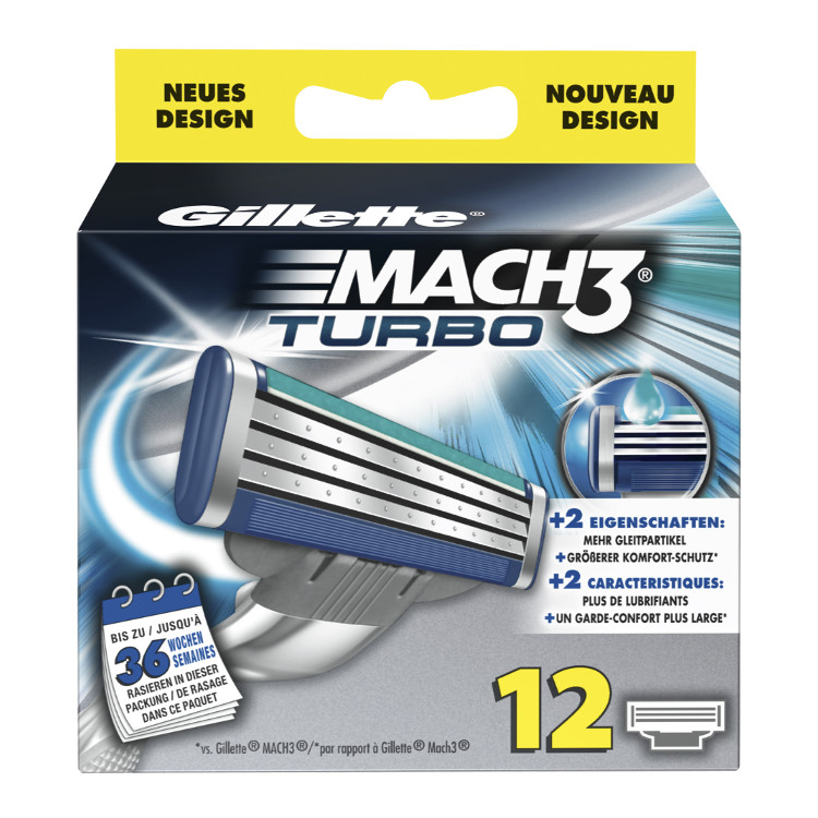 Rakning: Gillette Mach 3 Turbo Rakblad 12stk