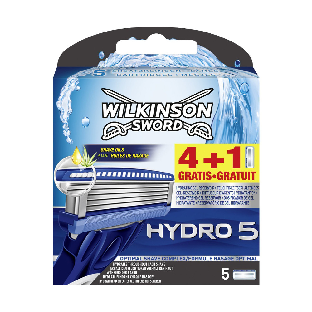 Rakning: Wilkinson Sword Hydro 5 Rakblad 4+1 stk.